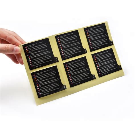 Multi Page Leaflet Label Leaflet Sticker Double Layer Sticker Polyester
