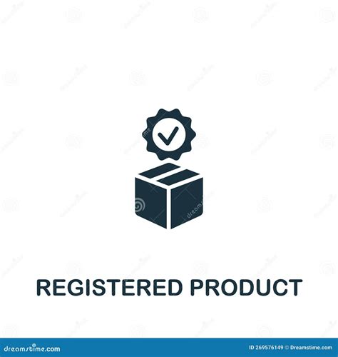 Registered Product Icon Monochrome Simple Sign From Intellectual