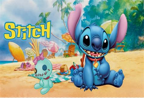 X Ft Lilo Y Stitch Arena Playa De Picnic Custom Photo Studio Tel N De