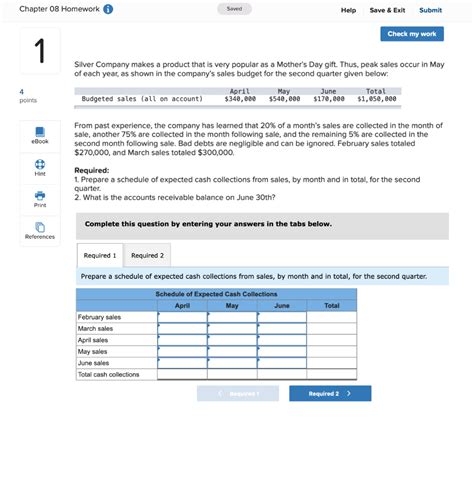 solved chapter 08 homework saved help save and exit submit