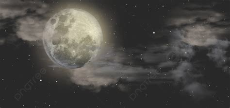 검은 하늘 구름 보름달 배경 별이 빛나는 하늘 구름 보름달 배경 일러스트 및 사진 무료 다운로드 Pngtree