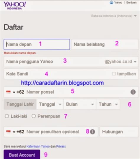 Daftar Email Cara Buat Email Baru Yahoo Lengkap