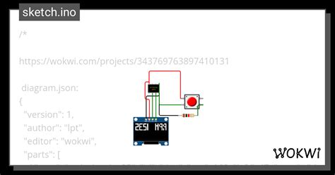 OLED 128x32 BIG 3x8 CHAR Wokwi Arduino And ESP32 Simulator