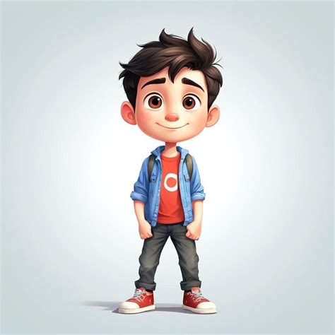 Premium Photo Vector Cartoon Character White Background