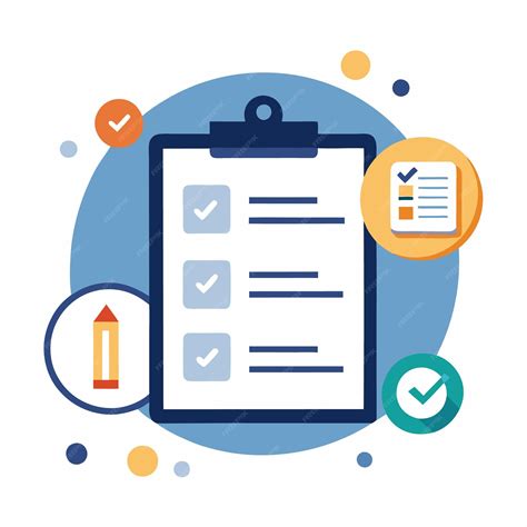 Checklist With Pencil Checkmarks And A List Premium Ai Generated Vector