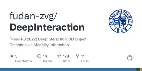 Github Fudan Zvgdeepinteraction Neurips 2022 Deepinteraction 3d Object Detection Via