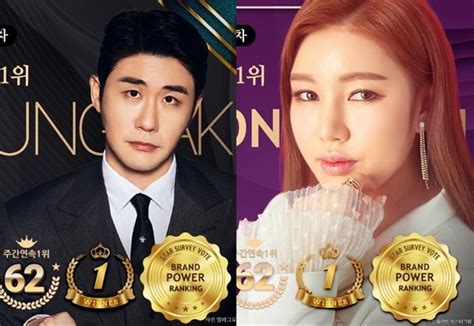 영탁 송가인 엔싸인 4월 4주차 남녀 가수 브랜드 파워 랭킹 1위 스타서베이 결과 네이트 연예