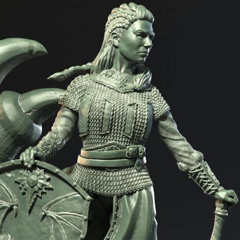 Shield Maiden Viking Female Warrior Campaign Myminifactory