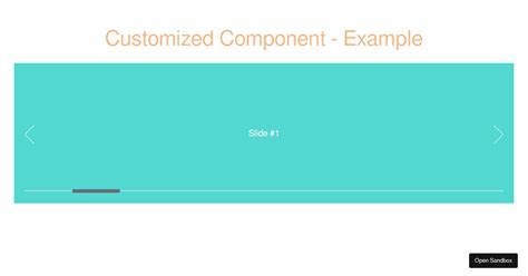 customized component example forked codesandbox