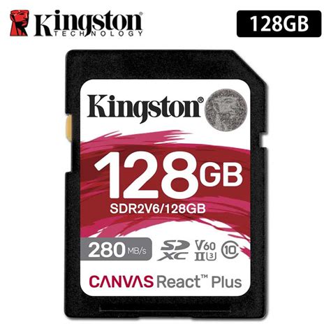 楽天市場キングストン SDカード 128GB Canvas React Plus V60 SDメモリカード UHS II U3 V60