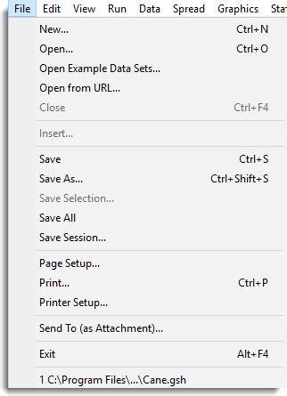 File Menu Commands Genstat Knowledge Base File Menu Commands Genstat Knowledge Base