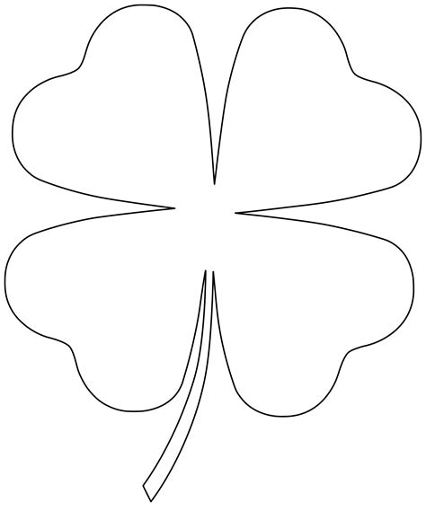 Shape Of Four Leaf Clover Free Printable Papercraft Templates