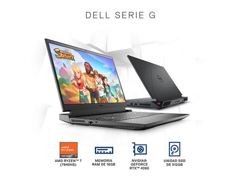 Ripley Notebook Gamer Dell G15 5535 Amd Ryzen 7 16 Gb Ram 512 Gb Ssd Nvidia Rtx 4060 156