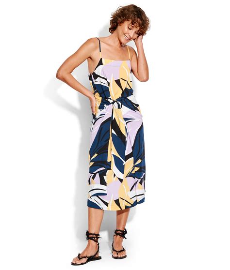 Seafolly Ladies Cut Copy Tie Front Slip Dress Blueprint Dolphin