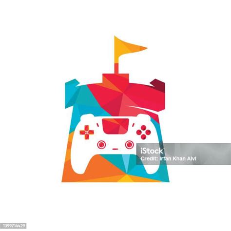 Desain Vektor Raja Permainan Konsol Game Dan Desain Vektor Ikon Benteng