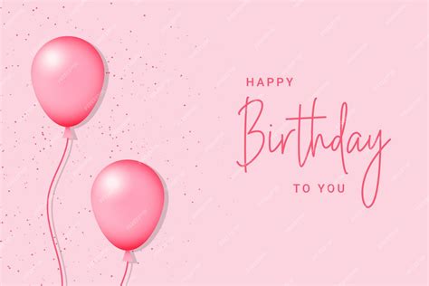 Premium Vector Happy Birthday Banner Vector Illustration On Pink