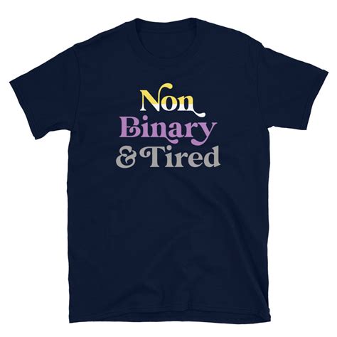 Non Binary And Tired Lgbtqia Aesthetic Retro Pride Flag Unisex Etsy