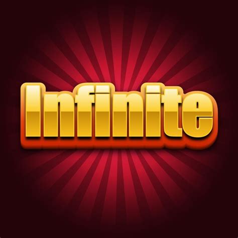 Premium Photo Infinite Text Effect Gold  Attractive Background