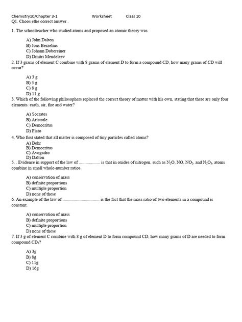Chapter 3 1 Worksheet Pdf