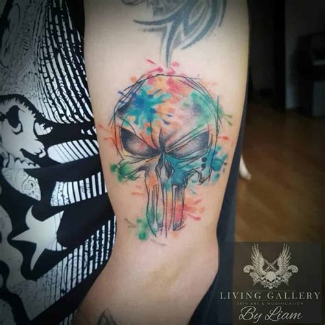 Military Punisher Skull Tattoo