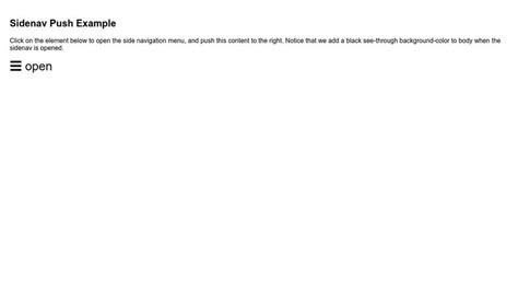 pure css hamburger fold out menu