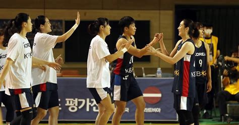 여자농구 한국 Vs 라트비아 친선전 연장 끝에 2연승