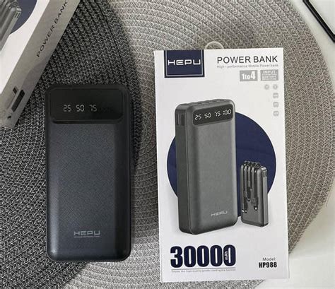 Повербанк HEPU HP988 30000 mAh Внешний аккумулятор павербанк power