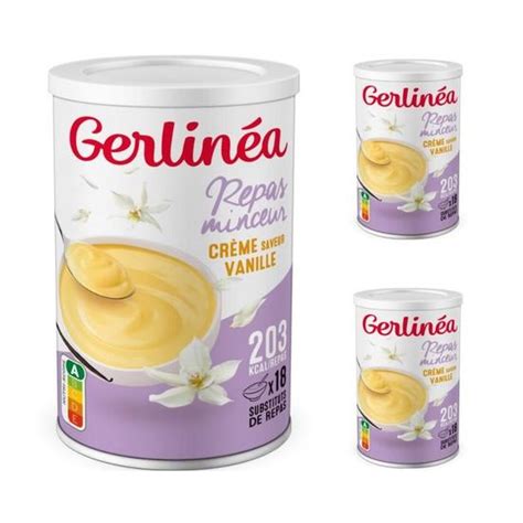 Gerlinéa Crème Repas Minceur Saveur Vanille Substitut de Repas Complet et Rapide g