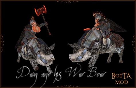 Dain With War Boar Image Battles Of The Third Age Mod For Battle For
