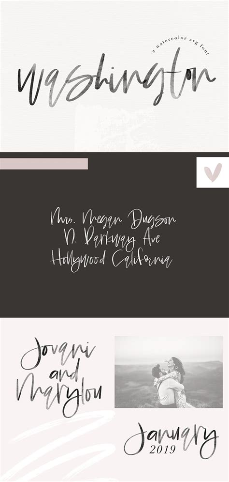 Washington A Handwritten SVG Script Font