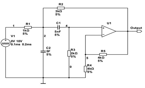 Schematic Of A Sallen Key Band Pass Filter Download Scientific Diagram