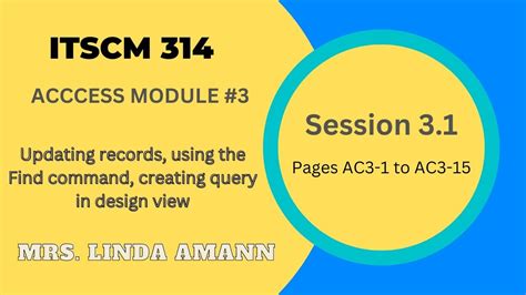 Access Module 3 AC3 1 To AC3 15 YouTube