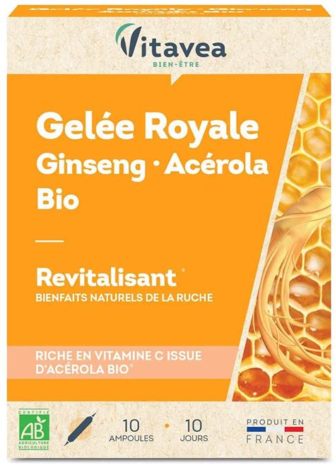 Gelée Royale Ginseng Acérola Bio Revitalisant Vitavea