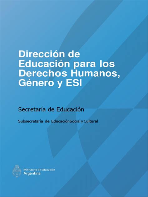 Repositorio Materiales Dirección Ddhh Género Y Esi Pdf Educación