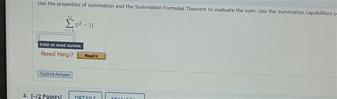 Solved Use The Properties Of Summation And The Summation