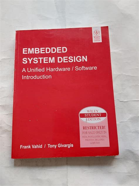 Embedded System Design A Unified Hardware Software Introduction Pb 2014 Vahid F