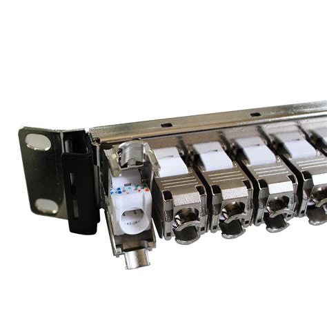 1u 24 Port Ftp Angled Cat6 Patch Panel With Tool Free Jacks From China