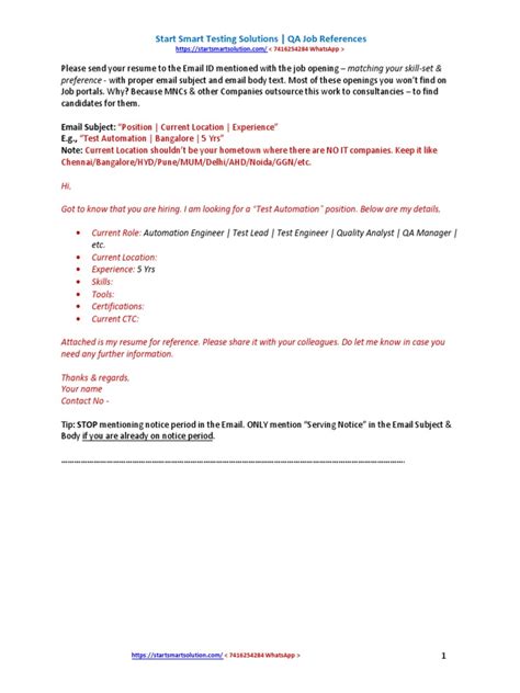 Startsmart Job References Qa And Testing Job References Mar 19