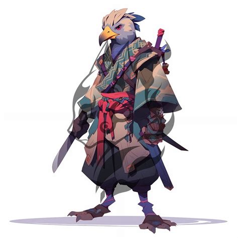Kenku Monk Adoptable Character Digital Download Hd Image Etsy