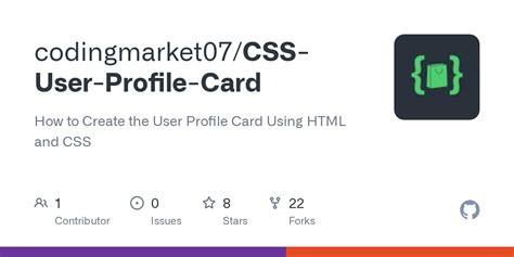 Github Codingmarket07css User Profile Card How To Create The User