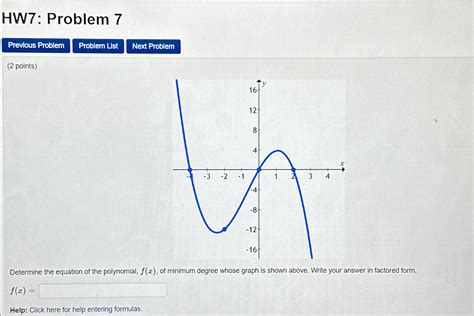 Solved Hw7 Problem 72 ﻿pointsdetermine The Equation Of