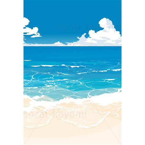 砂浜と波打ち際 素材ごよみ