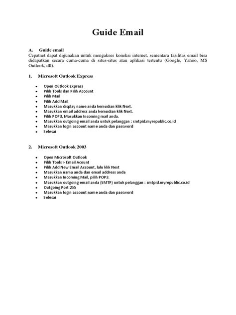 Panduan Smtp Email Pdf