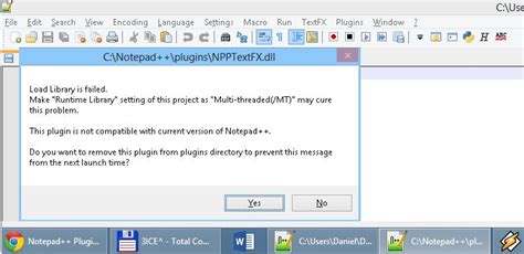 NotePad Load Library Is Failed Techyv