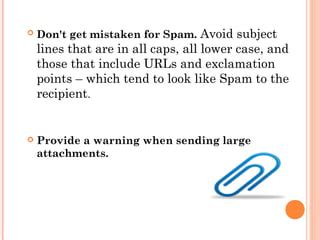 Email Etiquette PPT Email Internet