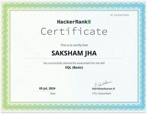 Saksham Jha On Linkedin Basictoadvancedlevels Hackerrank