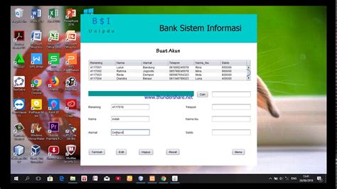 sistem manajemen bank berbasis java di netbeans dan mysql youtube