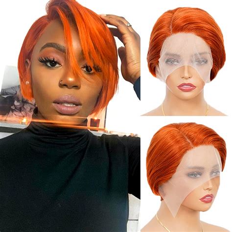 West Kiss 6 Inch Ginger Pixie Cut Lace Front Wig For Black Women