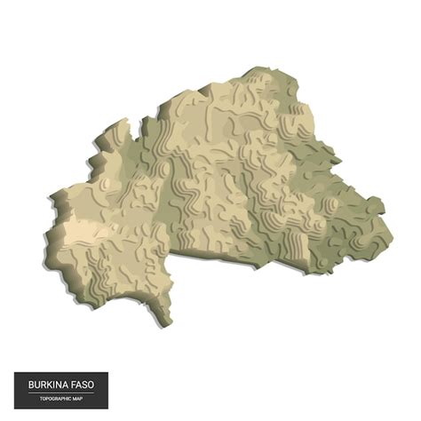 Mapa De Burkina Faso Mapa Topográfico Digital De Alta Altitude