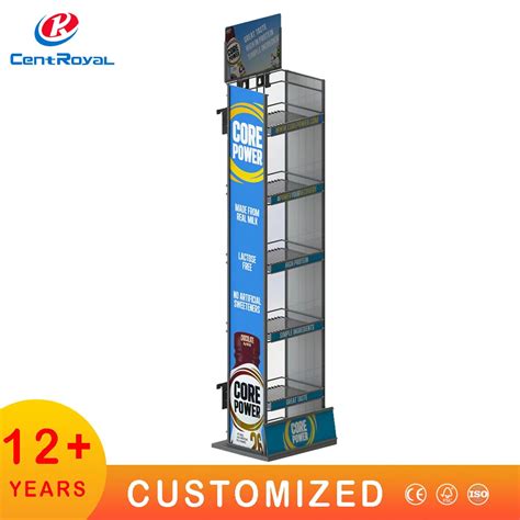 소매점을 위한 맞춤형 금속 와이어 디스플레이 플로어 스탠드 디스플레이 스탠드 후크 감자 칩 스낵 디스플레이 랙 식료품 가게 디스플레이 랙 슈퍼마켓 디스플레이 중국 푸드